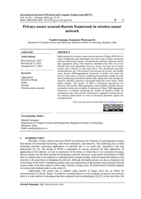 Privacy Aware Secured Discrete Framework In Wireless Sensor Network Pdf
