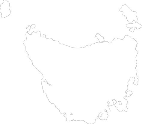 Premium Vector Tasmania Australia Outline Map
