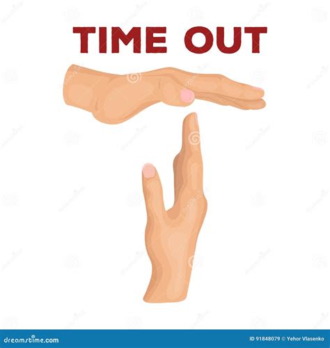 Gesture Of A Time Outbasketball Single Icon In Cartoon Style Rater