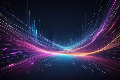 Premium Ai Image Data Flow Dynamics Vector Background With Highspeed