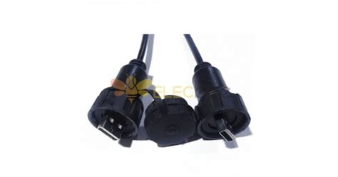Usb 2 0 Type A Male Points Lock Bayonet Connector Cable With Cover Ip67