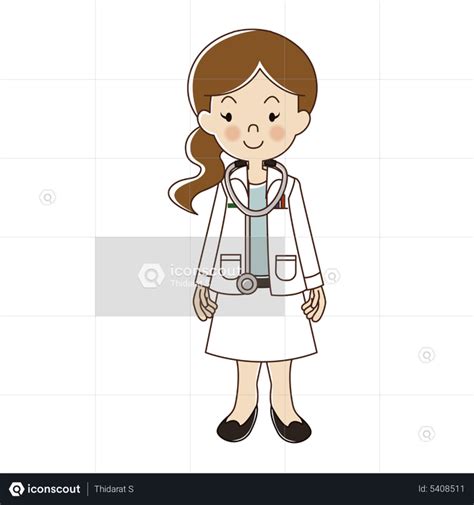 Best Premium Female Doctor Illustration Download In Png And Vector Format