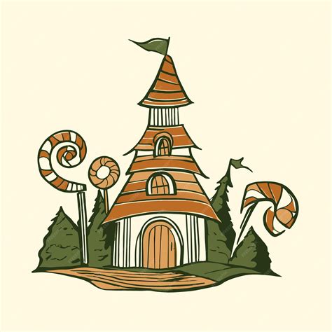 Premium Vector Fantasy Candy Castle