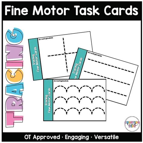 Free Fine Motor Tracing Task Cards Pre Writing Practice Pre Writing