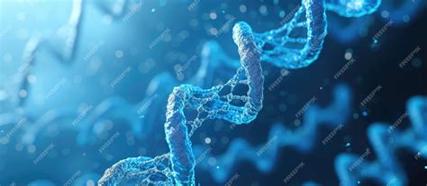 Premium Photo Blue Background Representation Of Genetic Analysis Concept