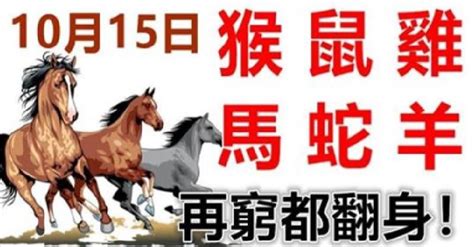 10月15日生肖運勢猴、鼠、雞大吉 Peekme