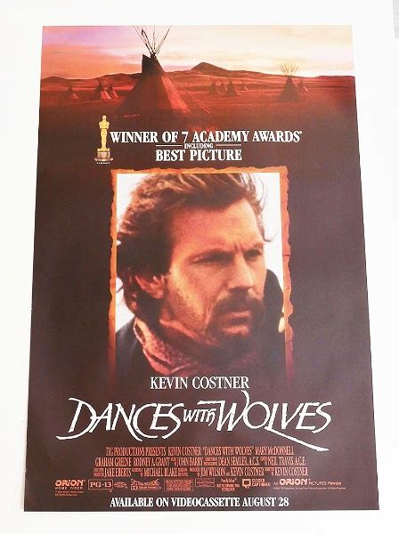 Original One Sheet Movie Video Poster Dances With Wolves 1990 Kevin