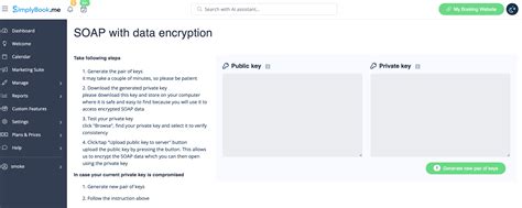 Soap With Encryption Custom Feature Custom Features Simplybookme