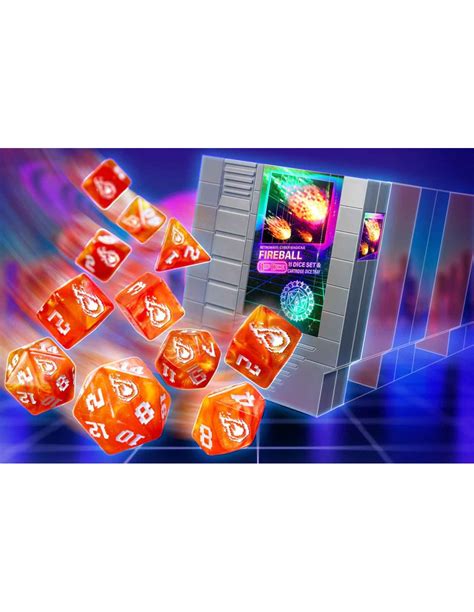 1up Dice Fireball Polyhedral Set