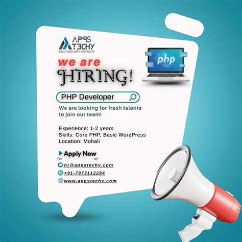 Phpdeveloper Hiring Techjobs Phpdeveloper Mohali Php Backend