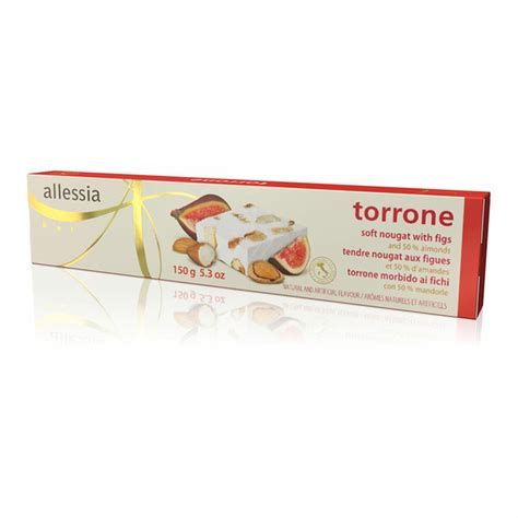 Allessia Torrone Soft Nougat With Fig 150gr Angelos Italian Bakery