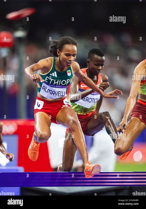 Sembo Almayew Participating In The 3000 Metres Steeplechase At The