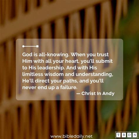 Lean Not On Your Own Understanding The Bible Daily Network