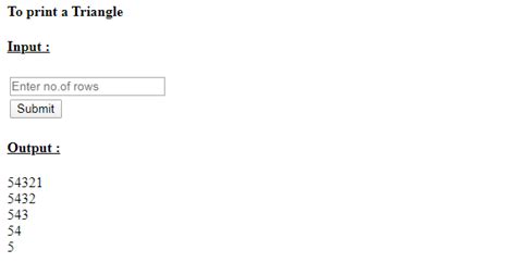 Skillpundit To Print Number Triangle In Php