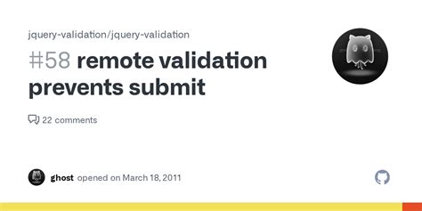 Remote Validation Prevents Submit · Issue 58 · Jquery Validationjquery Validation · Github