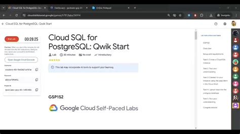 Cloud Sql For Postgresql Qwik Start Gsp152 2025 Solution Youtube