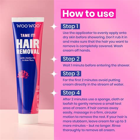 Vegan In Shower Natural Hair Removal Cream Woowoo Tame It Intimate