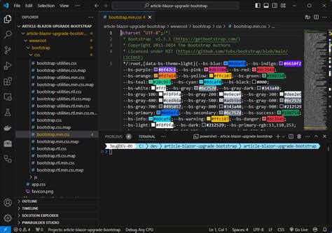 Blazor Upgrade Do Framework Css Bootstrap V510 Para V533