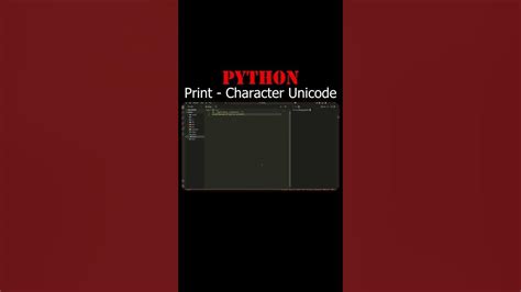 Print Character Unicode In Python Language Shorts Python Program Youtube