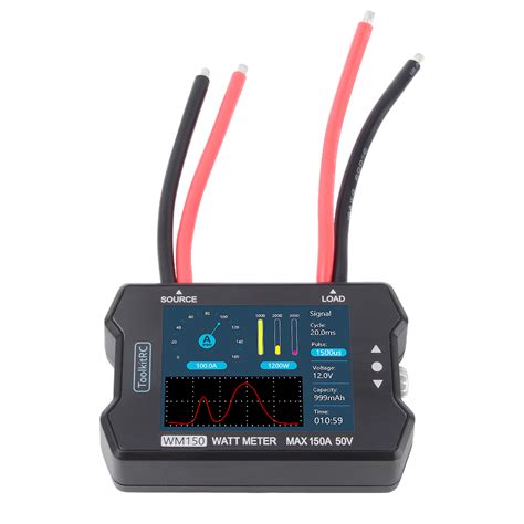 ToolkitRC WM150 150A 50V Watt Meter Power Analyzer LCD Display Power