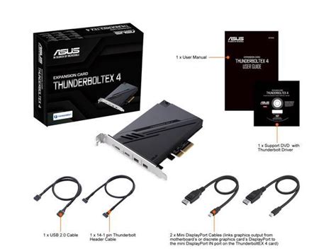 ASUS ThunderboltEX 4 with Intel Thunderbolt 4 JHL 8540 Controller, 2 ...