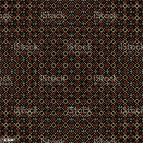 Seni Dekoratif Pola Geometris Ilustrasi Simetris Fraktal Abstrak