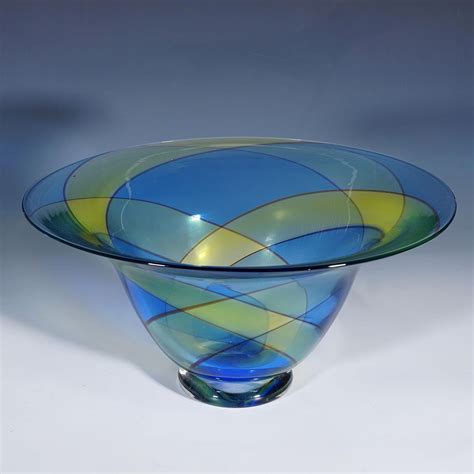 Large Carnevale Art Glass Bowl By Vetreria Archimede Seguso Ca 1980s
