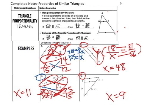 Part 2 Properties Of Similar Triangles Triangle Proportional