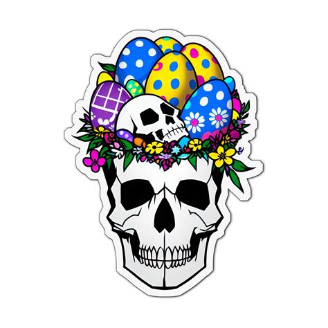 Easter Skull Sticker