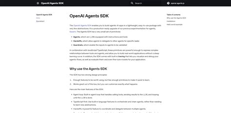 Openai Agents Js Marco De Trabajo En Javascript Para Agentes De Ia