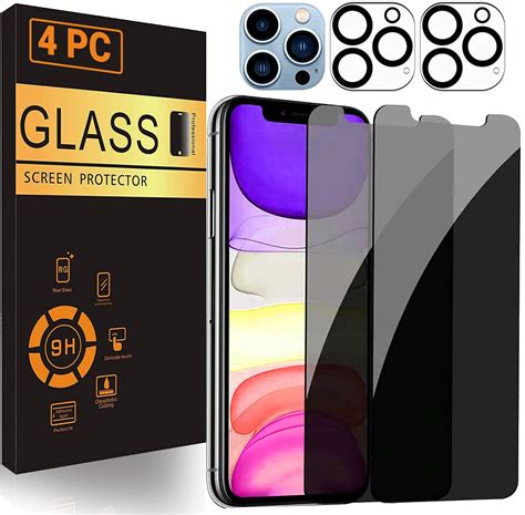 For Iphone 14 13 12 11 Pro Max Privacy Tempered Glass Screen Camera