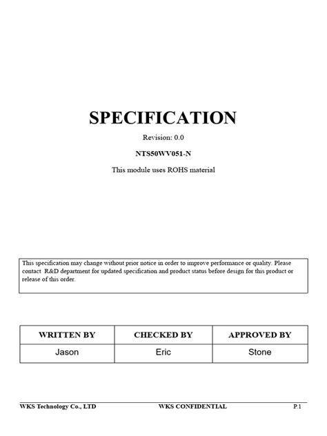 nts50wv051 n spec v0 0 pdf liquid crystal display power supply