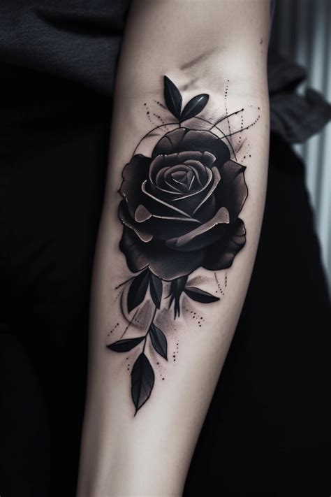 The Meaning And Symbolism Of A Black Rose On Your Journey Forearm