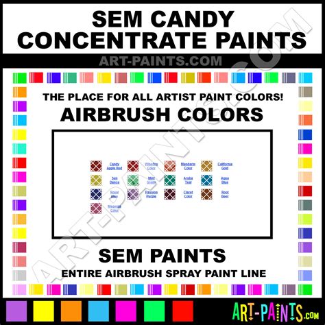 Sem Candy Concentrates Airbrush Spray Paint Colors Sem Candy