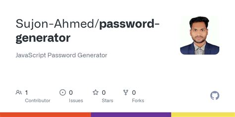 Github Sujon Ahmedpassword Generator Javascript Password Generator