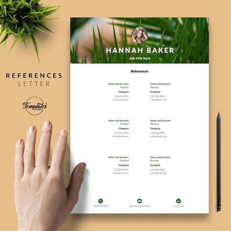 Hannah Baker Creative Cv Resume Template With Cover Letter For