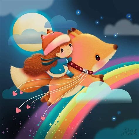 Elen Lescoat On Instagram Renard Celeste 🦊 Illustration