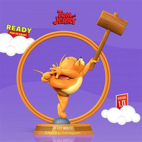 Jerry Mouse 3d Model 3d Printable Cgtrader
