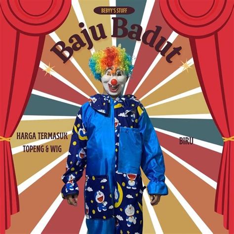Jual Kostum Baju Badut Doraemon Topeng Wig Shopee Indonesia