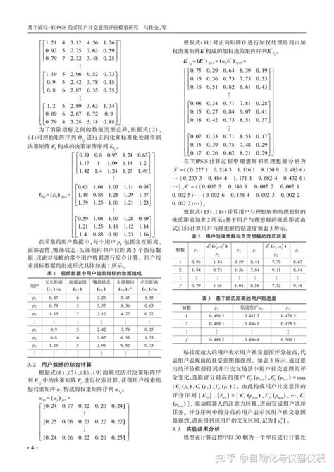技术论文 基于熵权 Topsis 的多用户社交意图评价模型研究 知乎