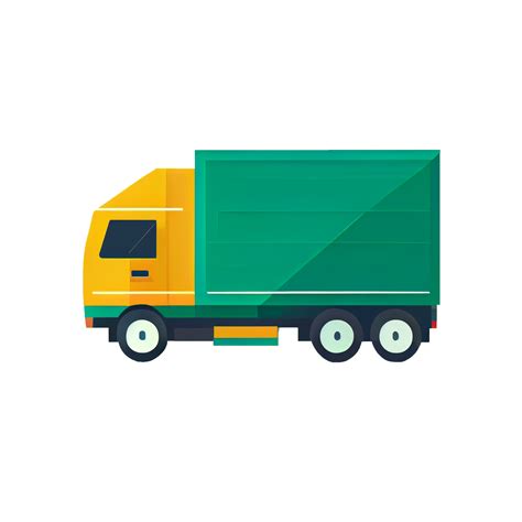 Modern Flat Design Of Transport Public Transportable Truck For