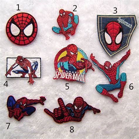 Spider Man Embroidered Patches Cartoon Patches Embroidered Etsy