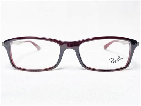 New Ray Ban Rb7017 5552 Mens Burgundy Rectangle Designer Eyeglasses