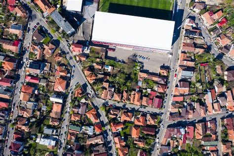 Premium Photo Aerial View Of City Of Cluj Napoca And Cfr 1907