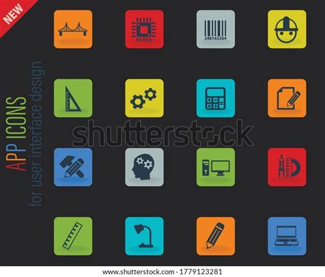 Engineering Vector Icons Web User Interface เวกเตอร์สต็อก ปลอดค่า