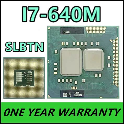 I7-640M I7 640M SLBTN 2.8 GHz Dual-Core Quad-Thread Prosesor CPU 4W 35 ...