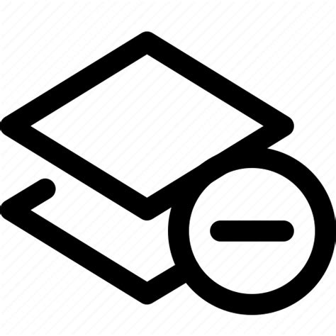 Remove Delete Layer Layers Icon Download On Iconfinder