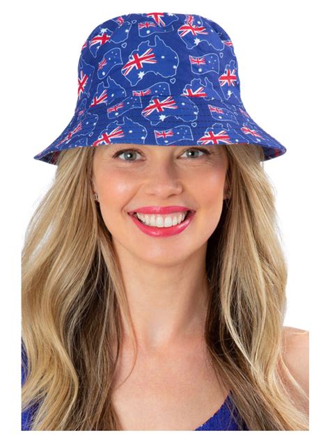 Australia Flag Reversible Bucket Hat Au Smiffys Australia
