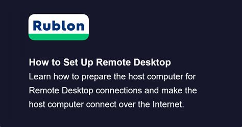 How To Set Up Remote Desktop Rublon
