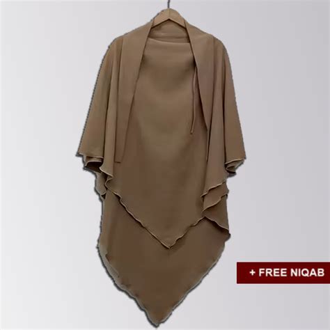 Single Layer Khimar with Free Niqab - Design Code: SLK-0019 – Firstlook.pk